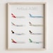 Airbus A380 Poster, Airbus A380 Print Airplanes Lineup [UNFRAMED] - Etsy
