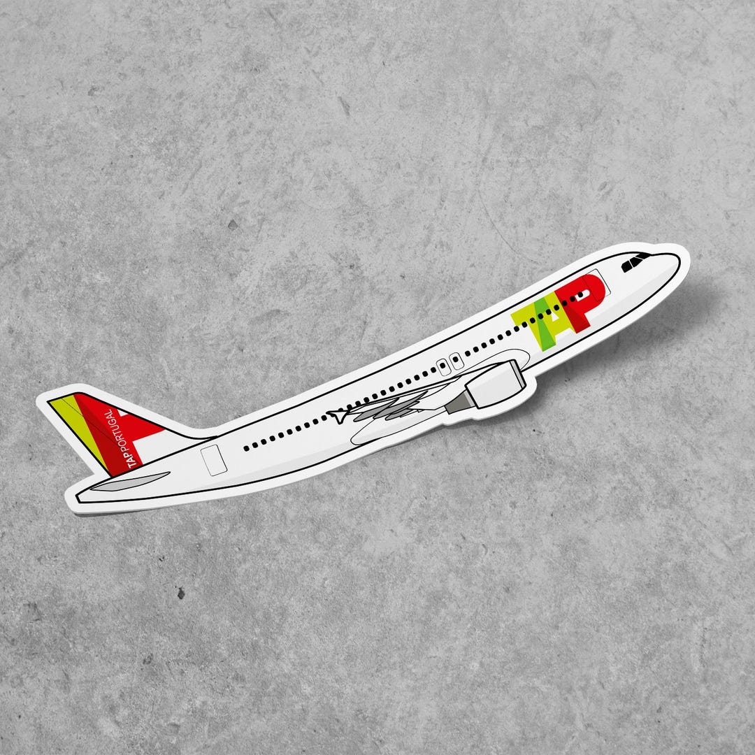 Airbus A320 Sticker, TAP Sticker, Plane Decal Minimalistic - Etsy