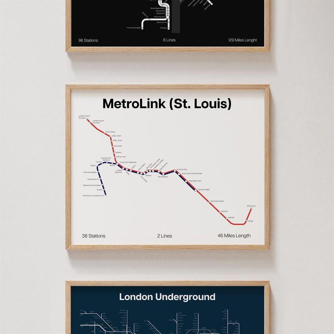 Metrolink Subway Poster, USA Subway Print Minimalistic, Wall Art Gift ...
