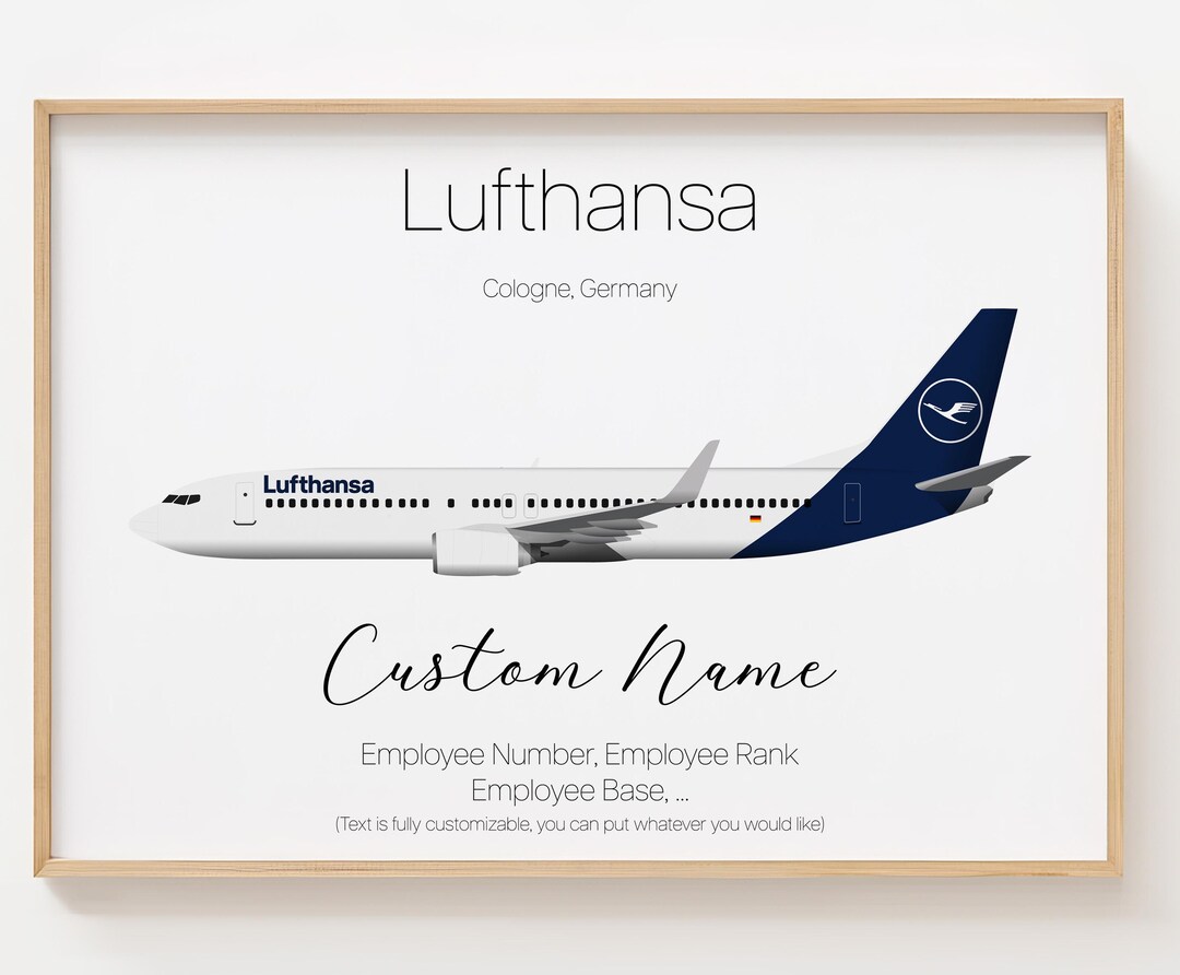 Lufthansa Poster, Lufthansa Print Custom Minimalistic [UNFRAMED] - Etsy