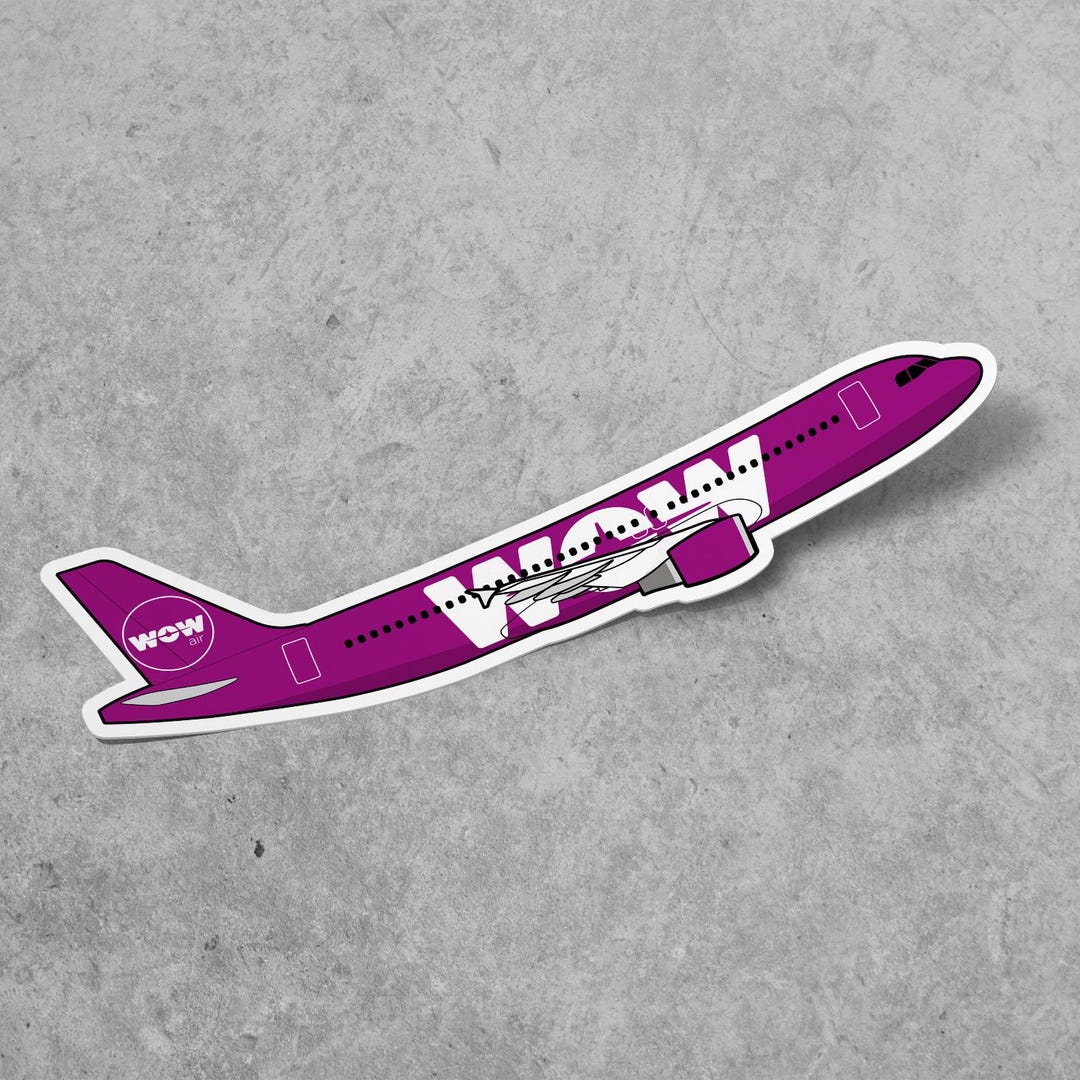 Airbus A320 Sticker, Wow Airsticker, Plane Decal Minimalistic - Etsy
