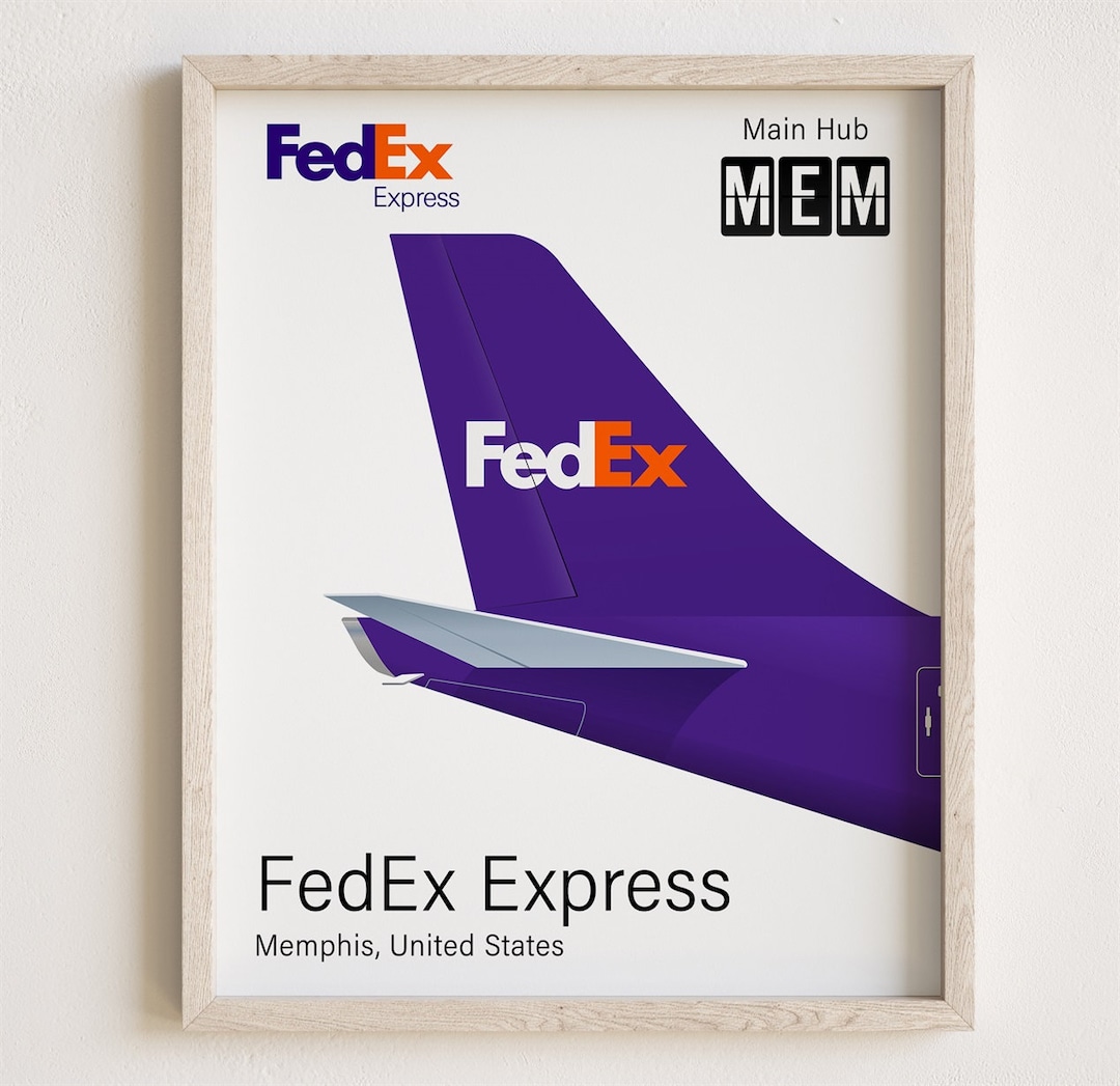 Fedex Poster, Fedex Print Tailplane Minimalistic [UNFRAMED] - Etsy