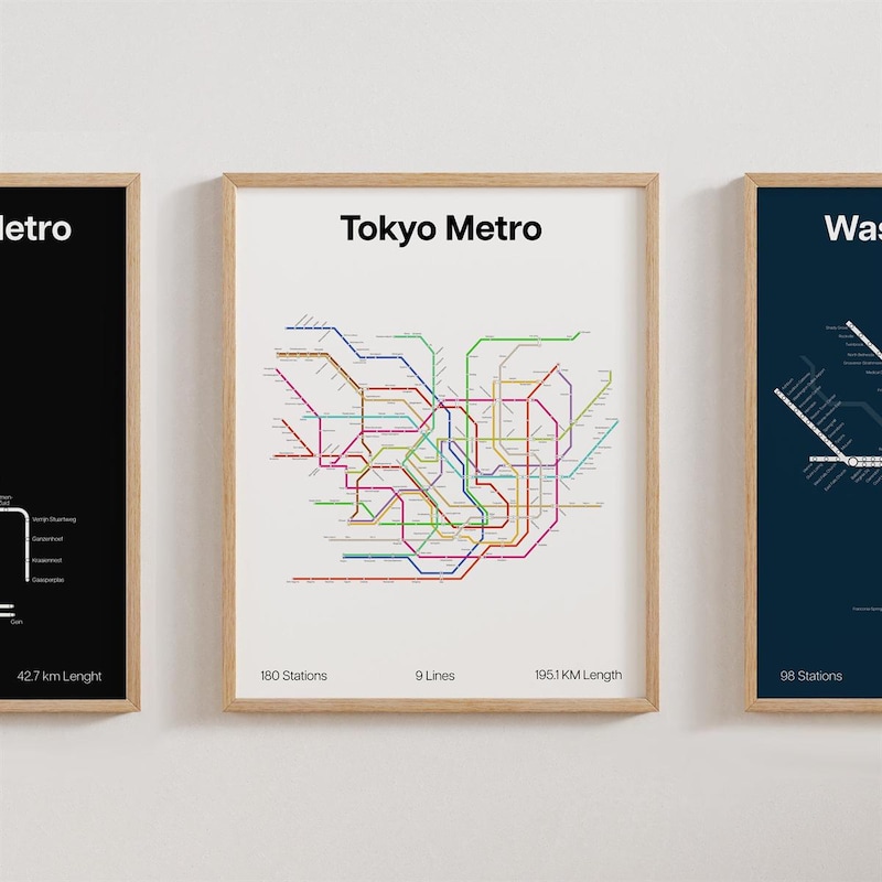 Tokyo Map Wall Decor - Etsy