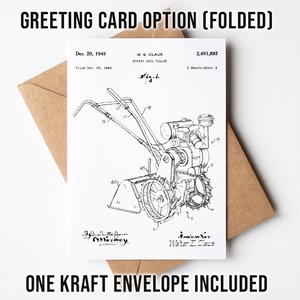 Rotary Soil Tiller Blueprint Poster, Rotary Soil Tiller Patent Wall Art ...