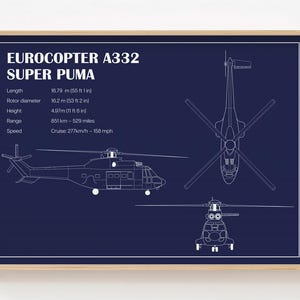 Eurocopter AS332 Super Puma Poster, Eurocopter AS332 Super Puma Print ...