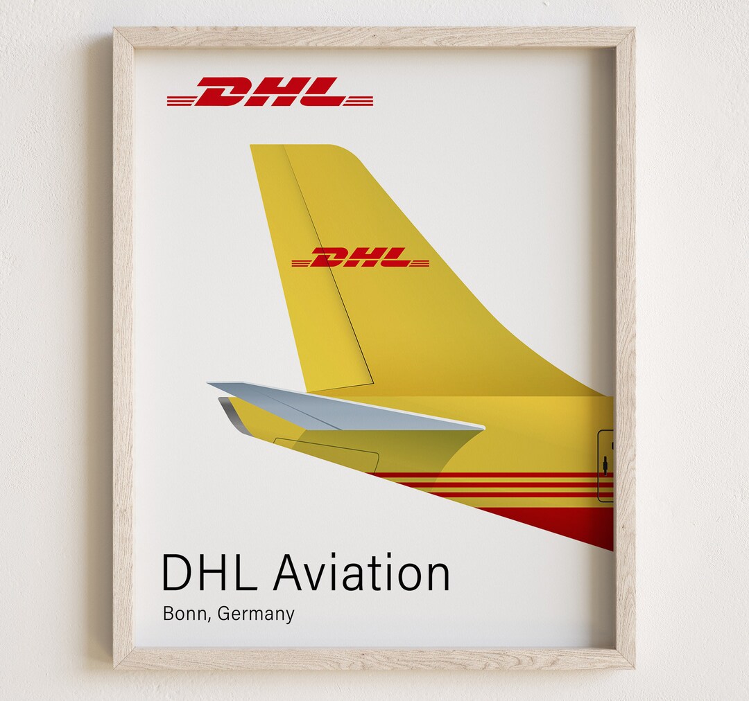 DHL Poster, DHL Print Tailplane Minimalistic [UNFRAMED] - Etsy