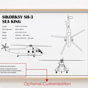 Sikorsky SH-3 Sea King Poster, Sikorsky SH-3 Sea King Print Custom ...