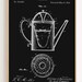 Coffee Pot Blueprint Poster, Coffee Pot Patent Wall Art Minimalistic ...