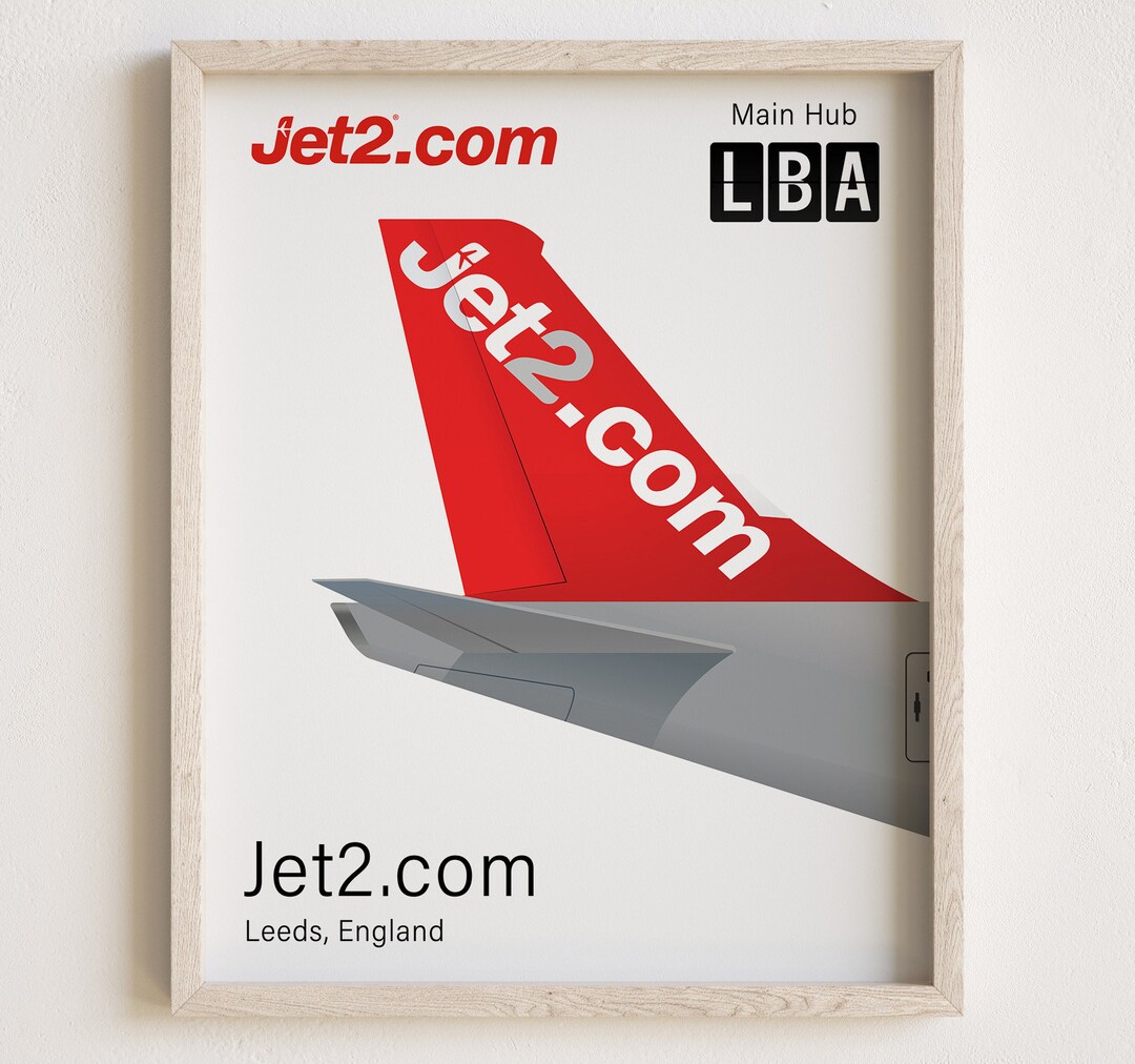 Jet2 Poster, Jet2 Print Tailplane Minimalistic [UNFRAMED] - Etsy