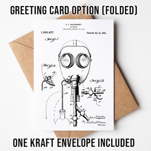 Gas Mask Blueprint Poster, Gas Mask Patent Wall Art Minimalistic, Gift ...