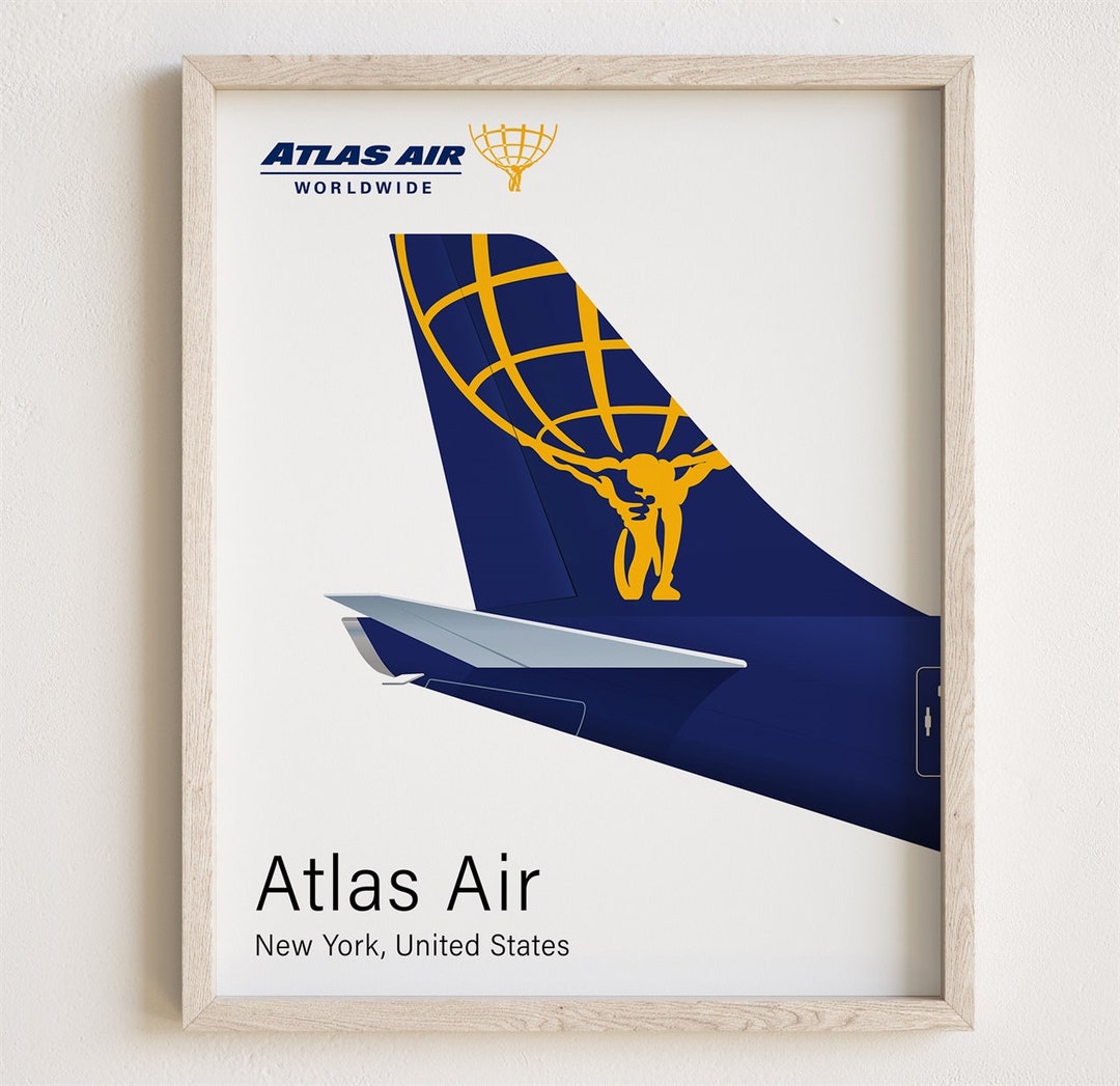 Atlas Air Poster, Atlas Air Print Tailplane Minimalistic [UNFRAMED] - Etsy