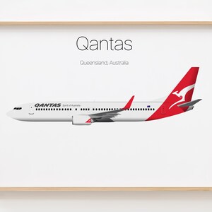 Qantas Poster, Qantas Print Custom Minimalistic [UNFRAMED] - Etsy