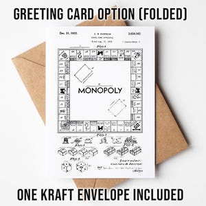 Board Game Monopoly Blueprint Poster, Board Game Monopoly Patent Wall ...