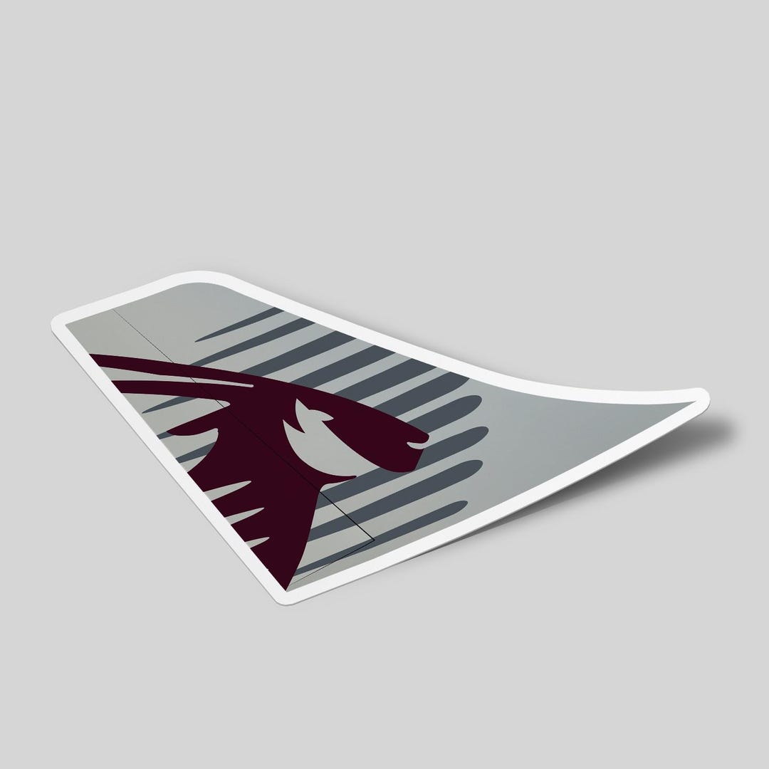 Qatar Airways Sticker, Qatar Airways Tailplane Decal Minimalistic - Etsy