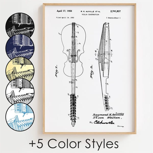 Violin Blueprint - Etsy