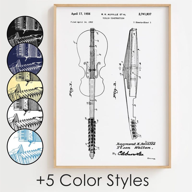 Violin Blueprint - Etsy