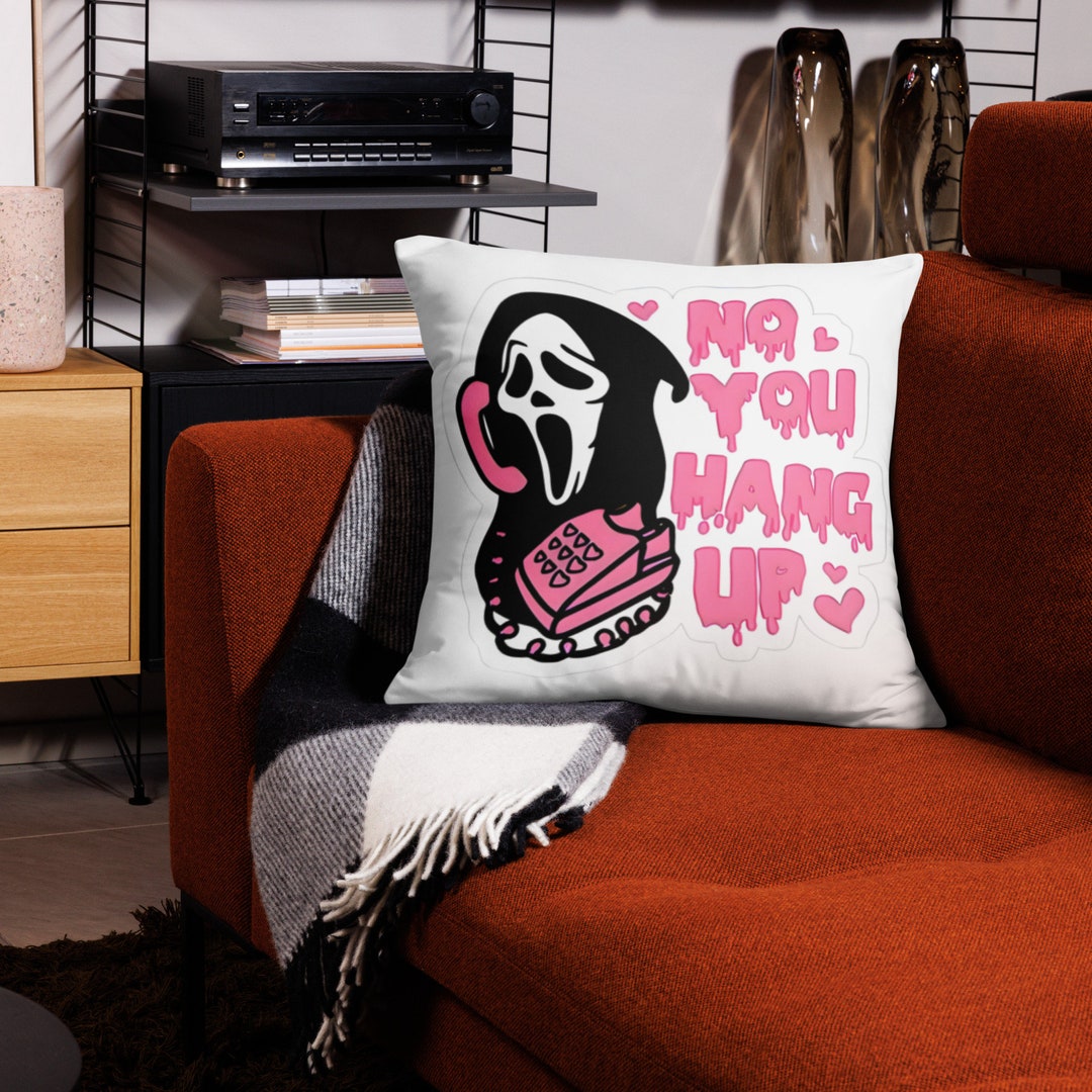 Spooky Ghostface Talking on the Phone Decorative Pillow - Etsy