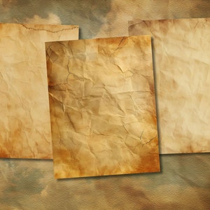 Distressed Parchment Paper: 42 Vintage Style Journal Pages (digital ...
