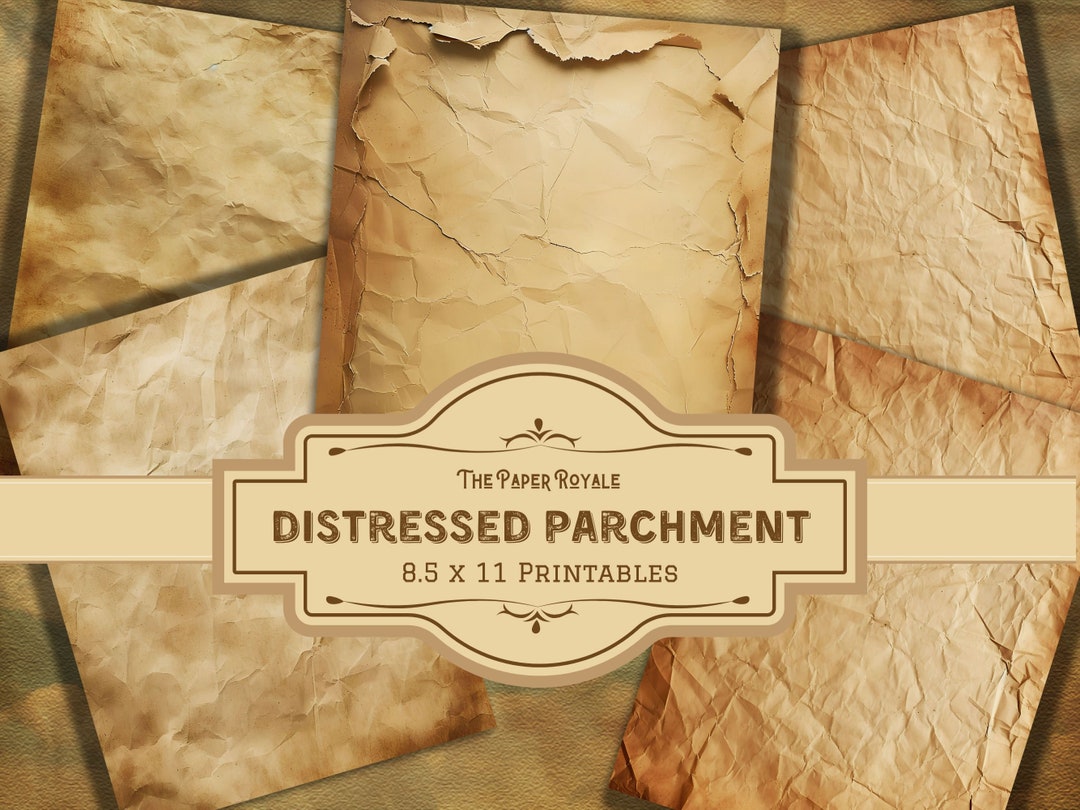 Distressed Parchment Paper: 42 Vintage Style Journal Pages (digital ...
