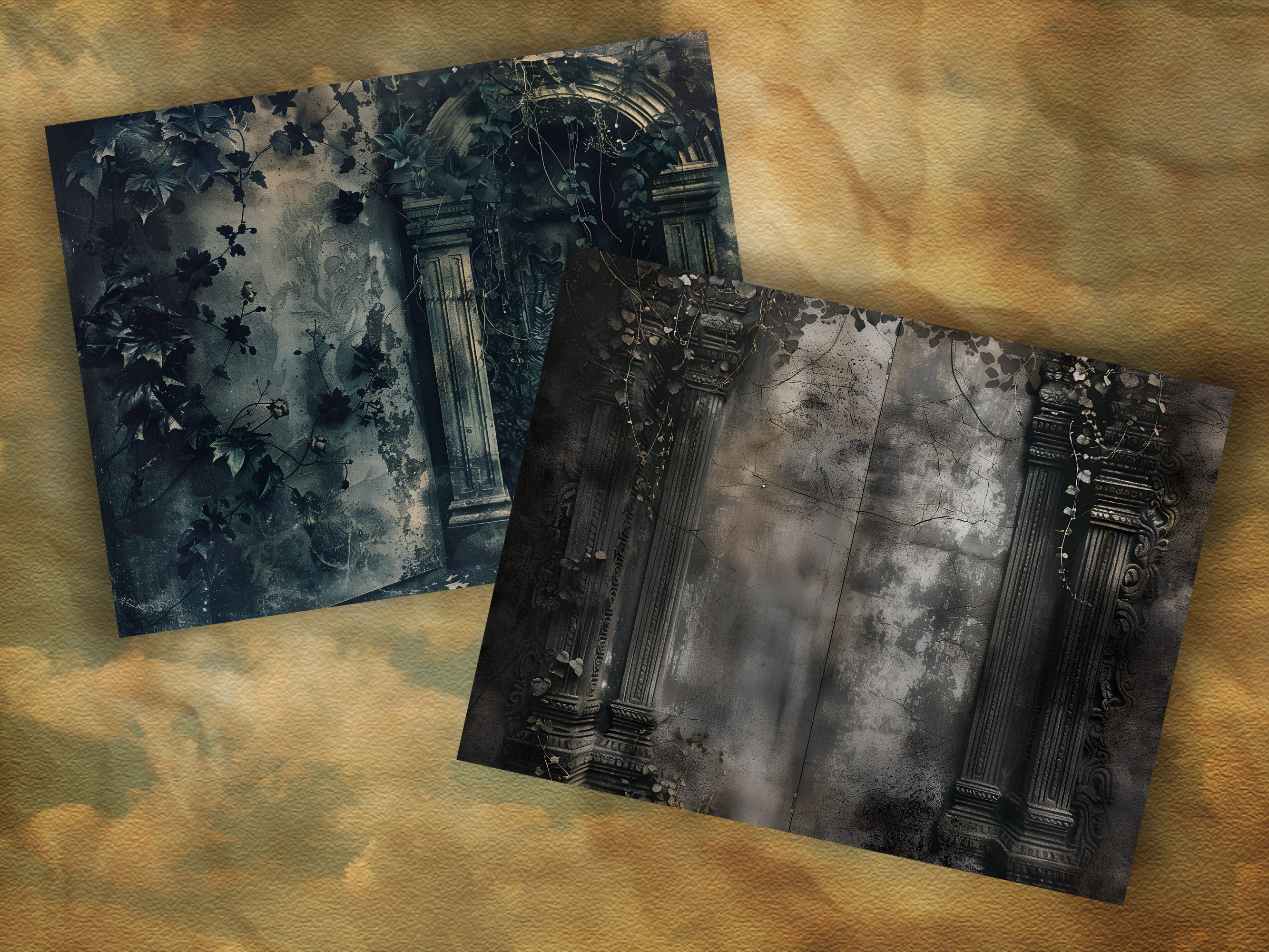 15 Gothic Gates Doubles, Junk Journal Papers, 11x8.5 Inch, Gothic Theme ...