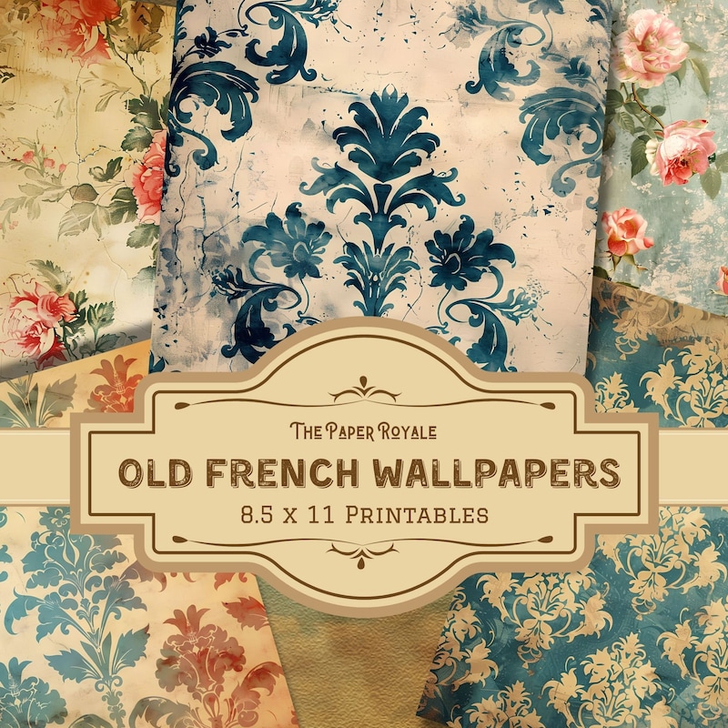 French Wallpaper - Etsy