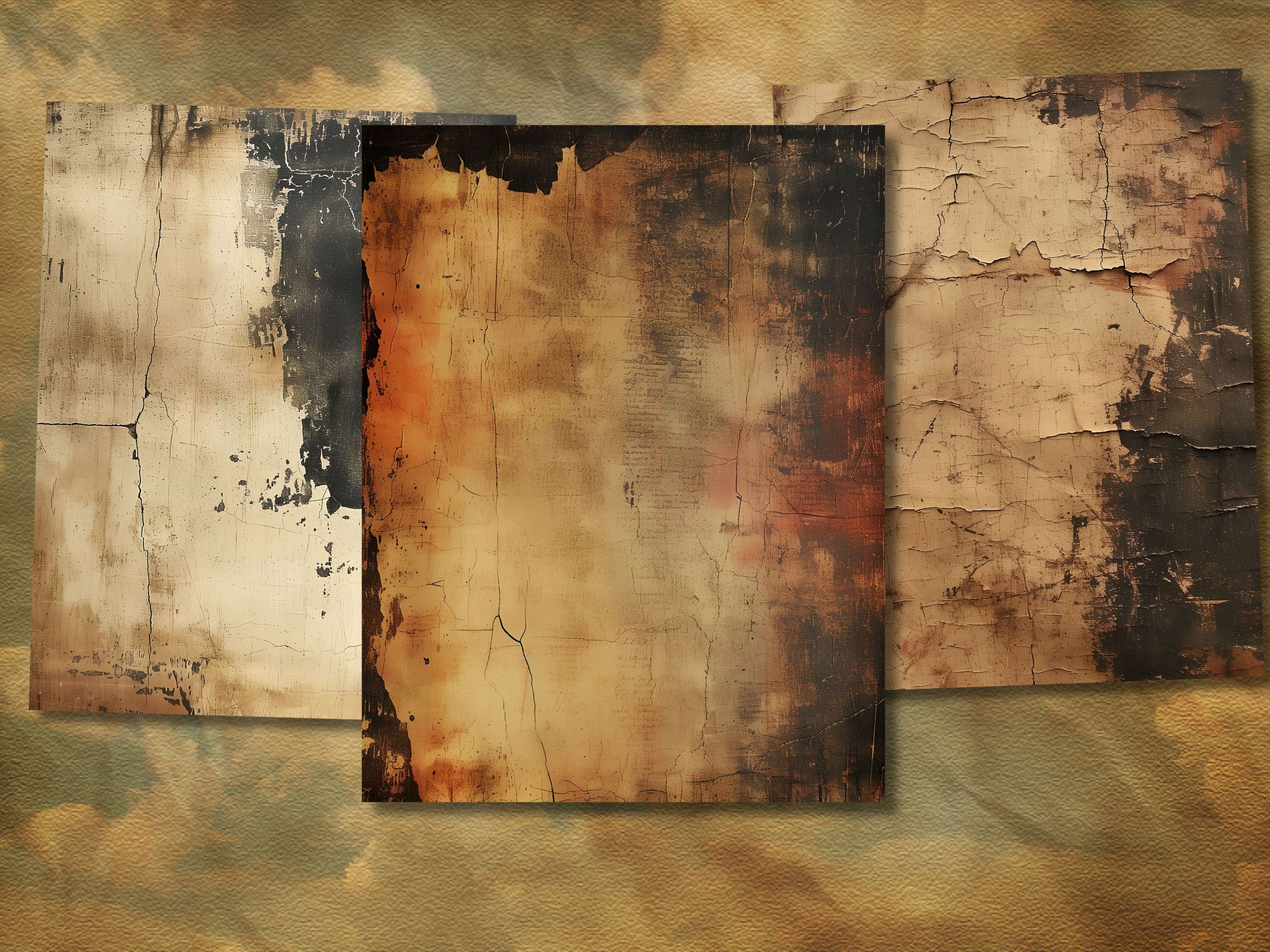 33 Neutral Grunge Papers, Junk Journal Pages, 8.5x11 Inch, Printable ...