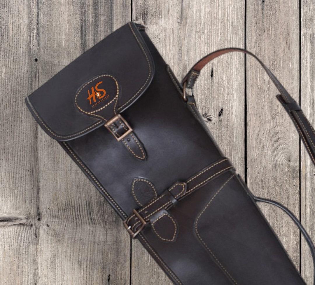 Cowhide Leather Gun Cover With Soft White Sheepfur Lining, Rifle Case ...