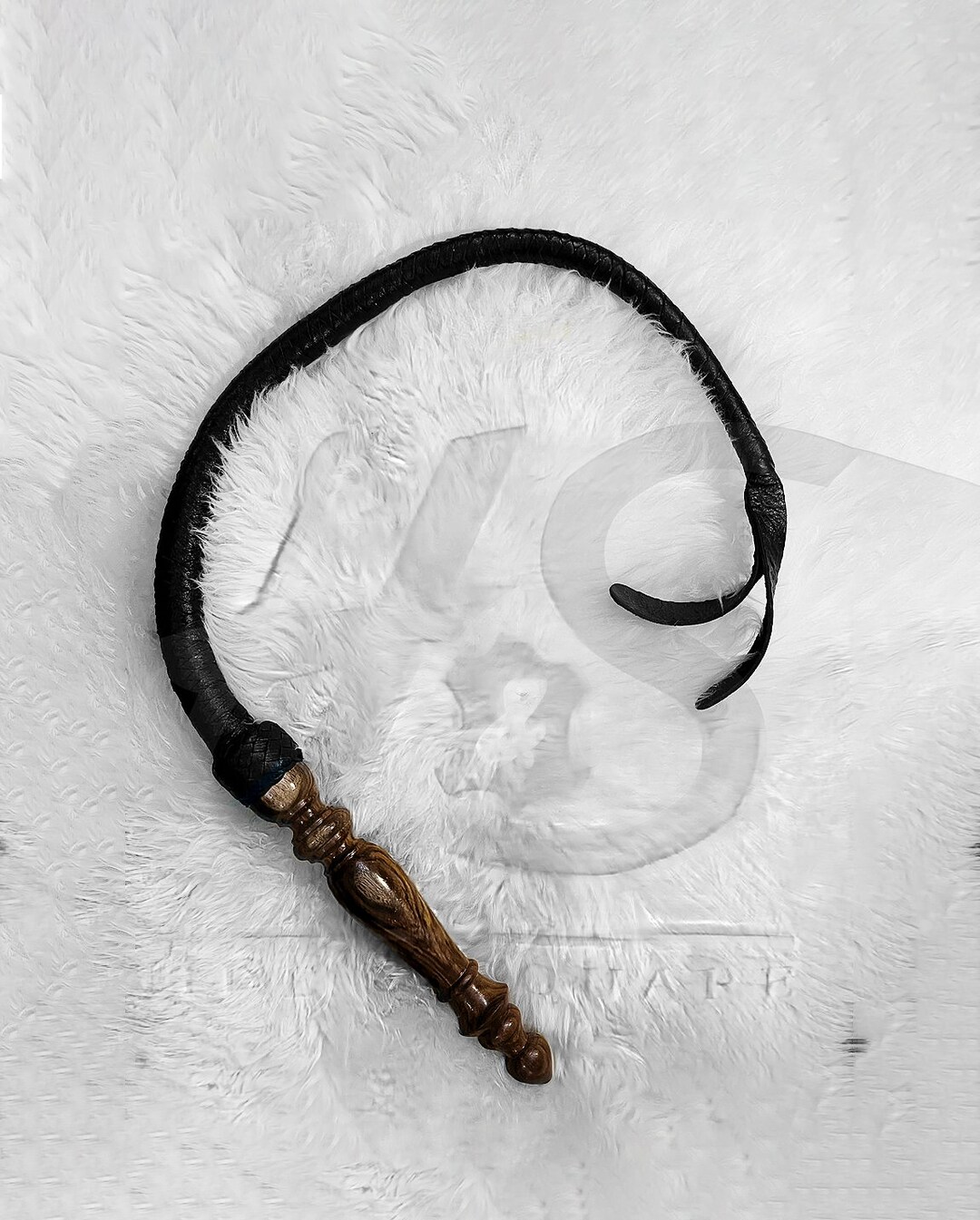 Handmade Cowhide Bullwhip With Wooden Handle (29+ Inches), Leather ...