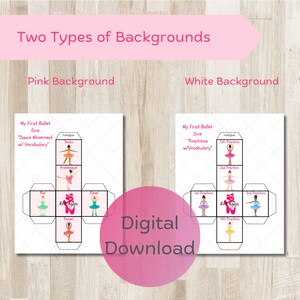 Ballet Vocabulary Dice Game: Preschool Dance Activity (digital Download ...