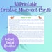 30 Printable Creative Movement Cards Animal Action Downloads Fun ...