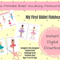 Ballet Primary Positions Printable Flashcards for Boys and Girls, 78 ...