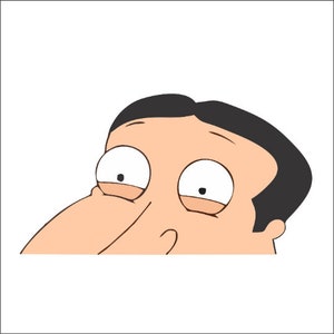 Glenn Quagmire Peeking Peek Peekabo Bumper Window Vinyl Decal Family ...
