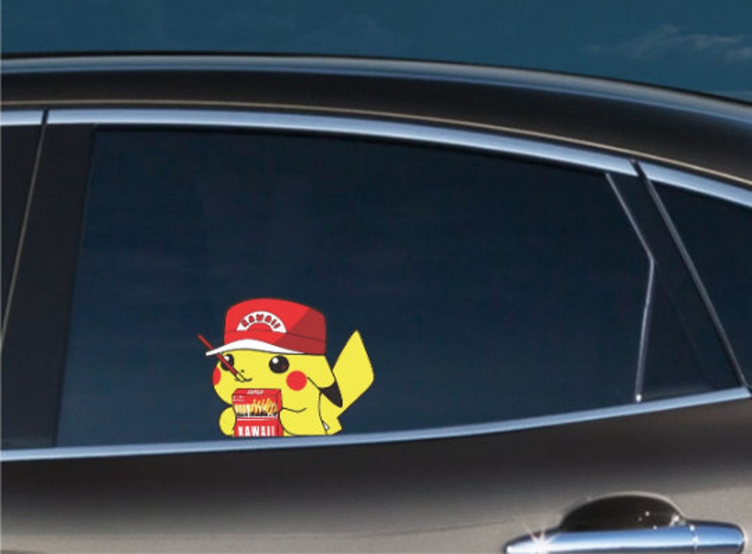 Kawaii Pika Peeking Peek Peekabo Peekers Bumper Window Vinyl Decal ...
