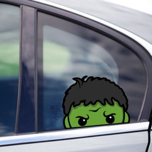 The Hulk Peeking Peek Peekabo Peekers Bumper Window Vinyl Decal Cute ...