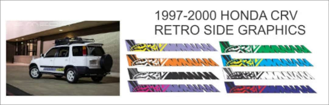 Honda CRV Car Graphics Side Honda CRV Retro Body Graphics 1st Gen CRV ...