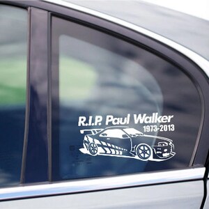Paul Walker Bumper Window Vinyl Decal R34 Skyline GTR JDM Stickers for ...