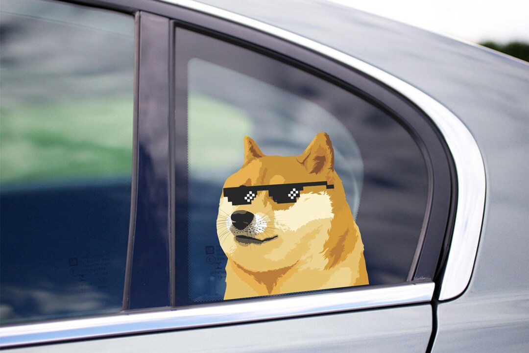Shiba Doge Meme Thug Life Peek Peekabo Peekers Bumper Window Vinyl ...