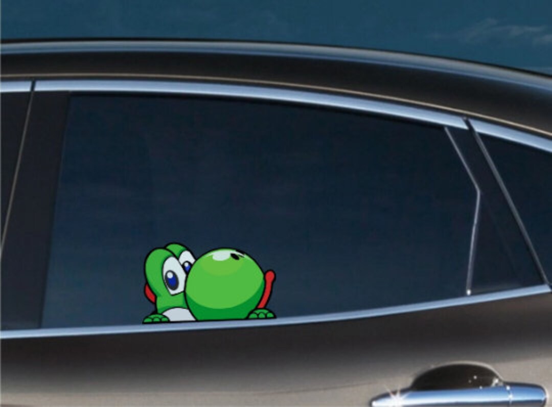 Yoshi Peeking Peek Peekabo Peekers Bumper Window Vinyl Decal Anime Kids ...