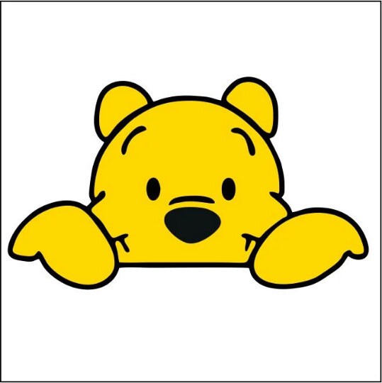 Winnie-the-pooh Peeking Peek Peekabo Peekers Bumper Window - Etsy
