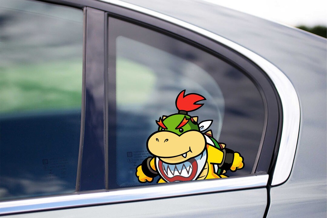 Cute Bowser Peeking Peekers Peekabo Bumper Window Vinyl Decal Anime ...