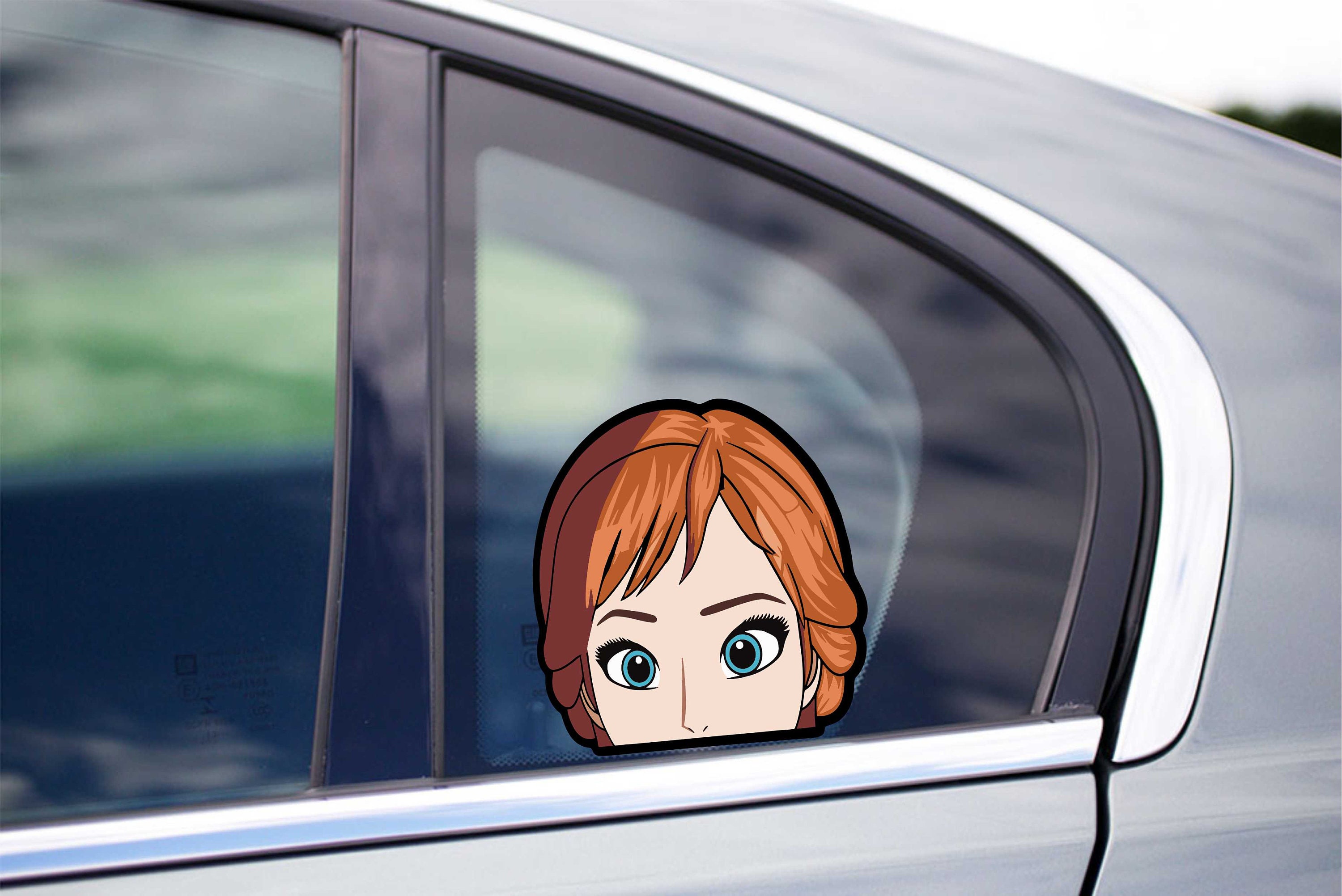 Anna From Frozen Peeking Peek Peekabo Peekers Bumper Window Vinyl Decal Disney Movie Stickers - Etsy