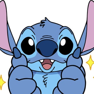 Cute Stitch Thumbs up From Lilo and Stitch Peeking Peek Peekabo Peekers ...