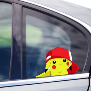 Cute Pikachu Peeking Peek Peekabo Peekers Bumper Window Vinyl Decal ...