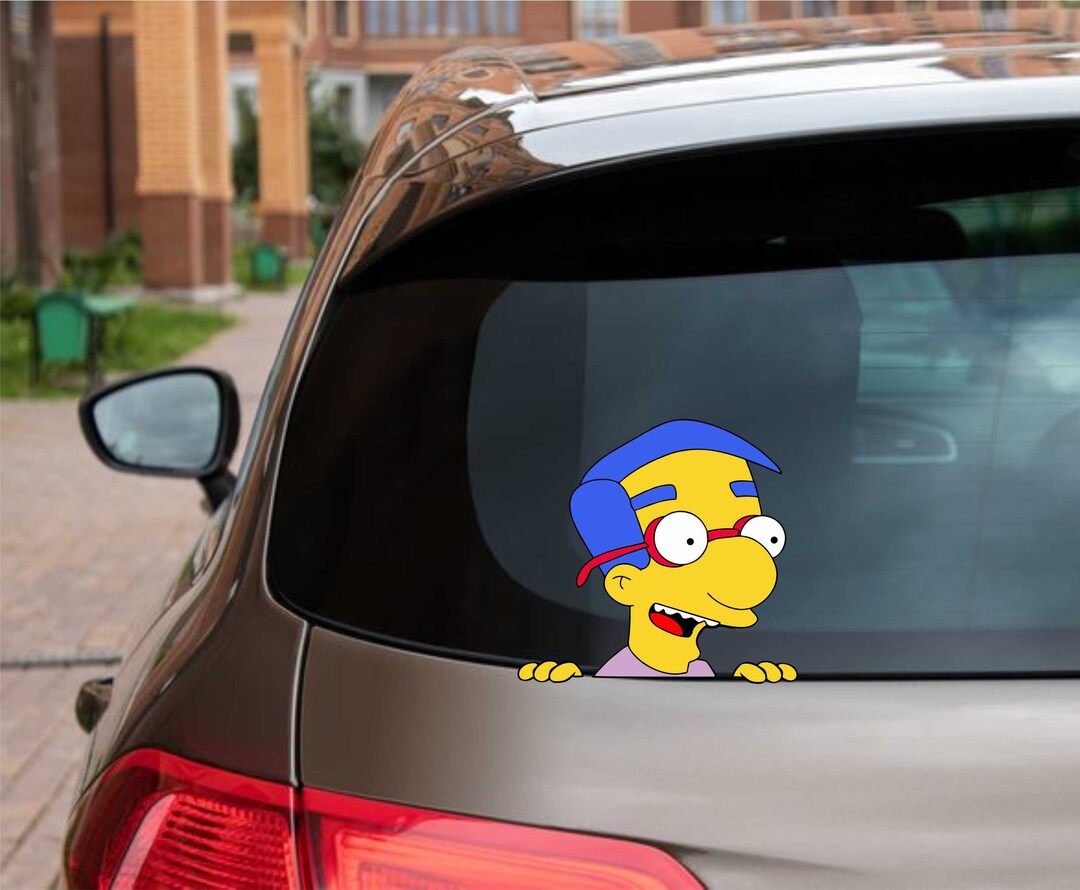 Millhouse Peeking Peek Peekabo Peekers Funny Anime JDM Bumper Window ...