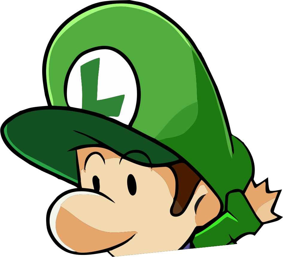 Luigi Waving Peeking Peek Peekabo Peekers Bumper Window Vinyl - Etsy
