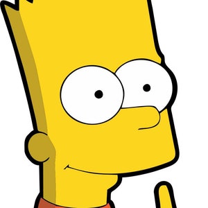 Bart Middle Finger Meme Peeking Peek Peekabo Peekers Parachoques ...