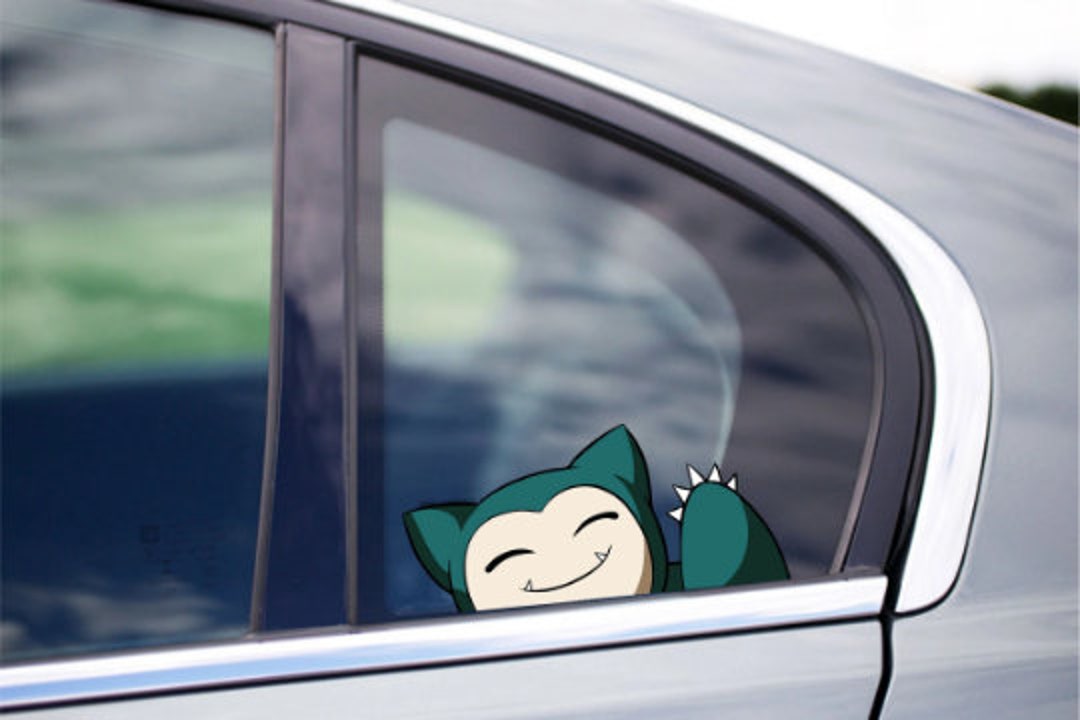 Snorlax Waving Peeking Peek Peekabo Peekers Bumper Window Vinyl Decal ...