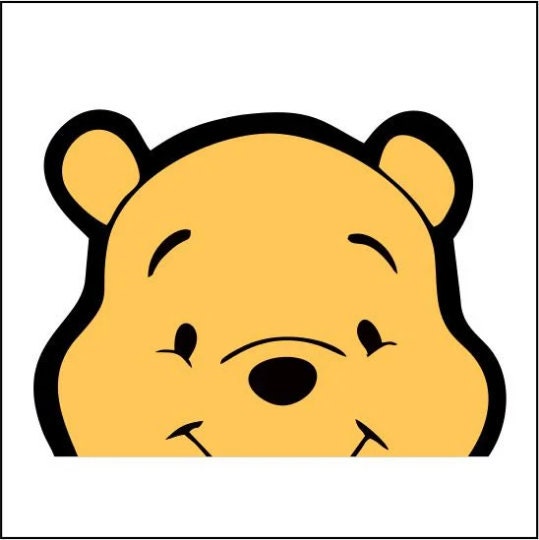 Cute Winnie-the-pooh Peeking Peek Peekabo Peekers Bumper Window Vinyl ...