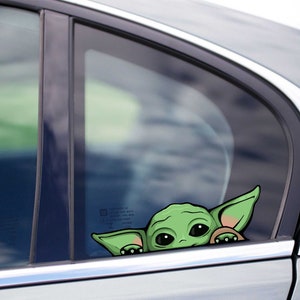 Yoda Peeking Peek Peekabo Peekers Window Vinyl Decal Stickers Meme Star ...