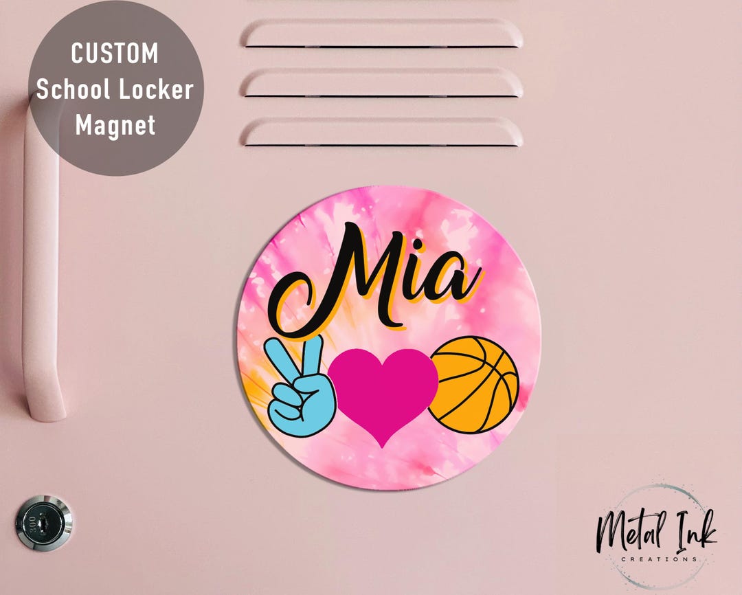 Girl Locker Magnet Locker Name Tag Personalized Name Magnet Cute ...